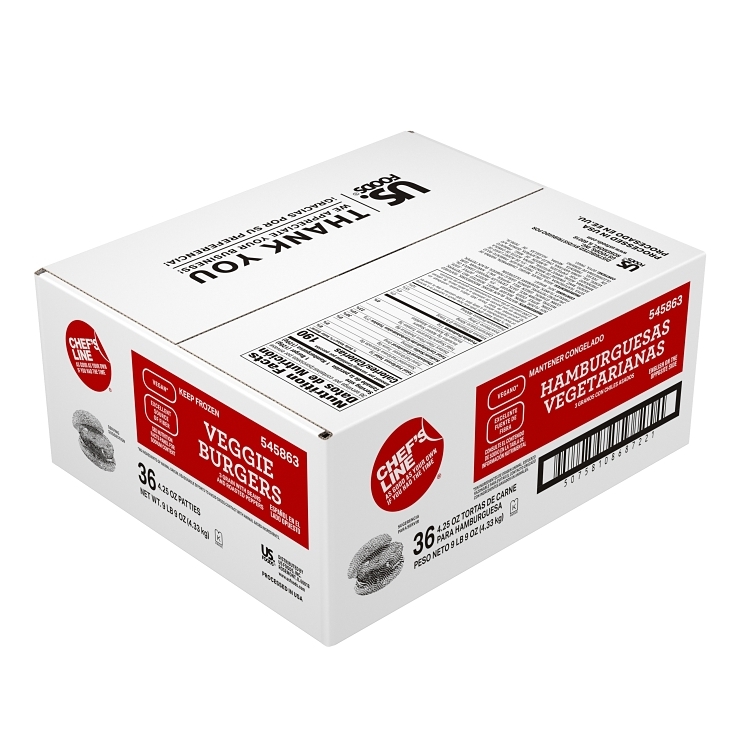 CHEFS LINE THREE-GRAIN VEGGIE BURGER - US Foods CHEF'STORE