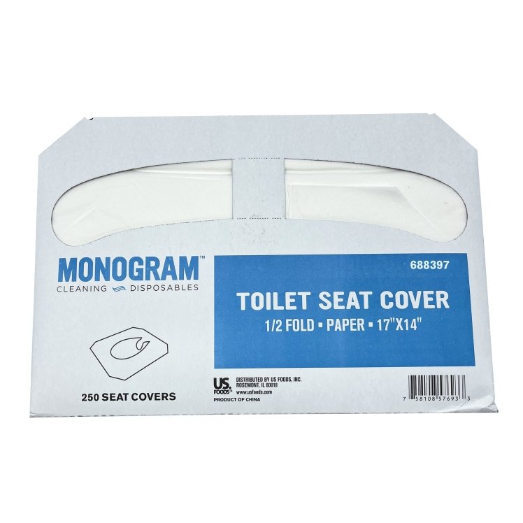MONOGRAM SEAT COVER TOILET 12 FOLD - US Foods CHEF'STORE