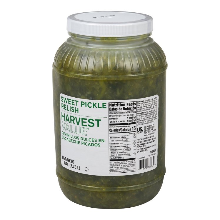 HARVEST VALUE SWEET PICKLE RELISH PLASTIC JAR SHELF STABLE - US Foods ...