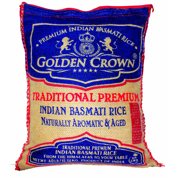 GOLDEN CROWN RICE BASMATI RAW PREMIUM IMPORT - US Foods CHEF'STORE