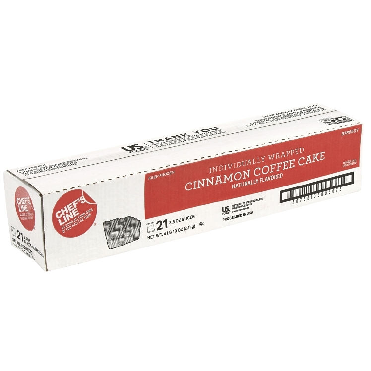 CHEFS LINE COFFEE CINNAMON CRUMB CAKE FROZEN SLICED INDIVIDUALLY ...
