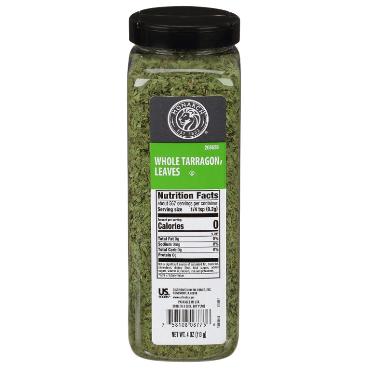 MONARCH SPICE TARRAGON LEAF DRIED PLASTIC - US Foods CHEF'STORE