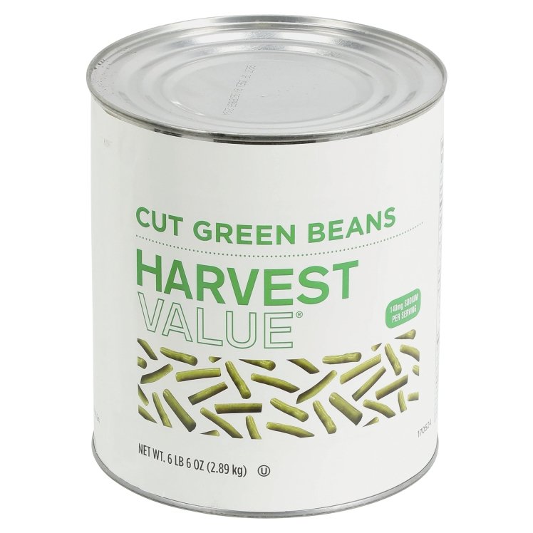 HARVEST VALUE BEAN GREEN MIXED CUT RANDOM CANNED - US Foods CHEF'STORE