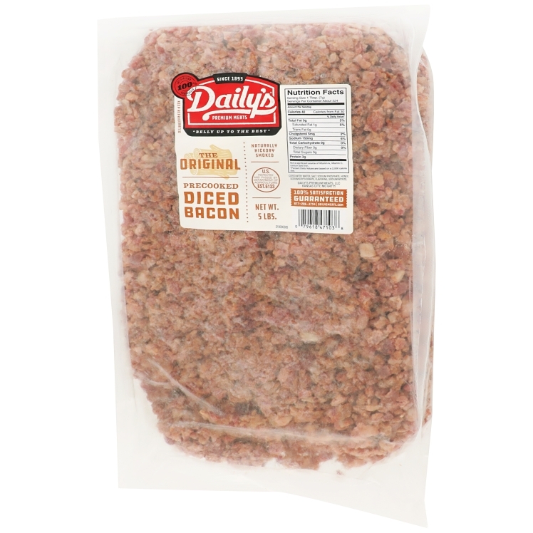 DAILYS PREMIUM MEATS FULLY COOKED ORIGINAL DICED BACON - US Foods CHEF ...